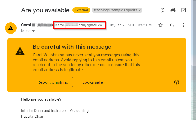 Phishing - Dr. Jim Marquardson